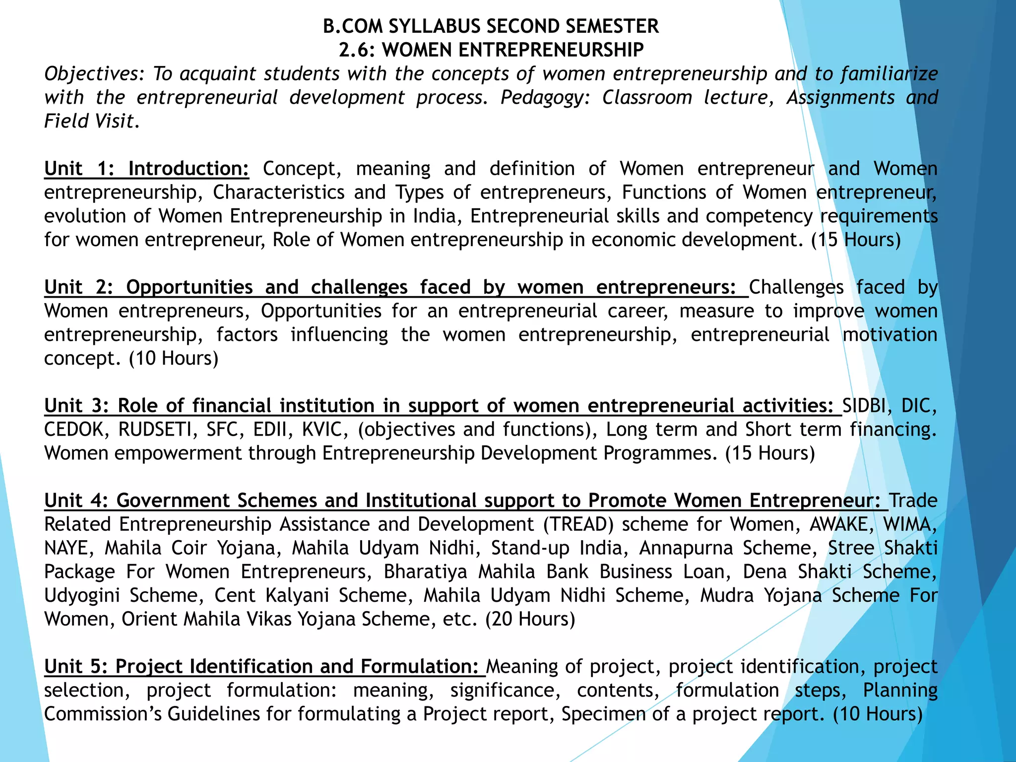 Women Entrepreneurship - Concept | PPTX