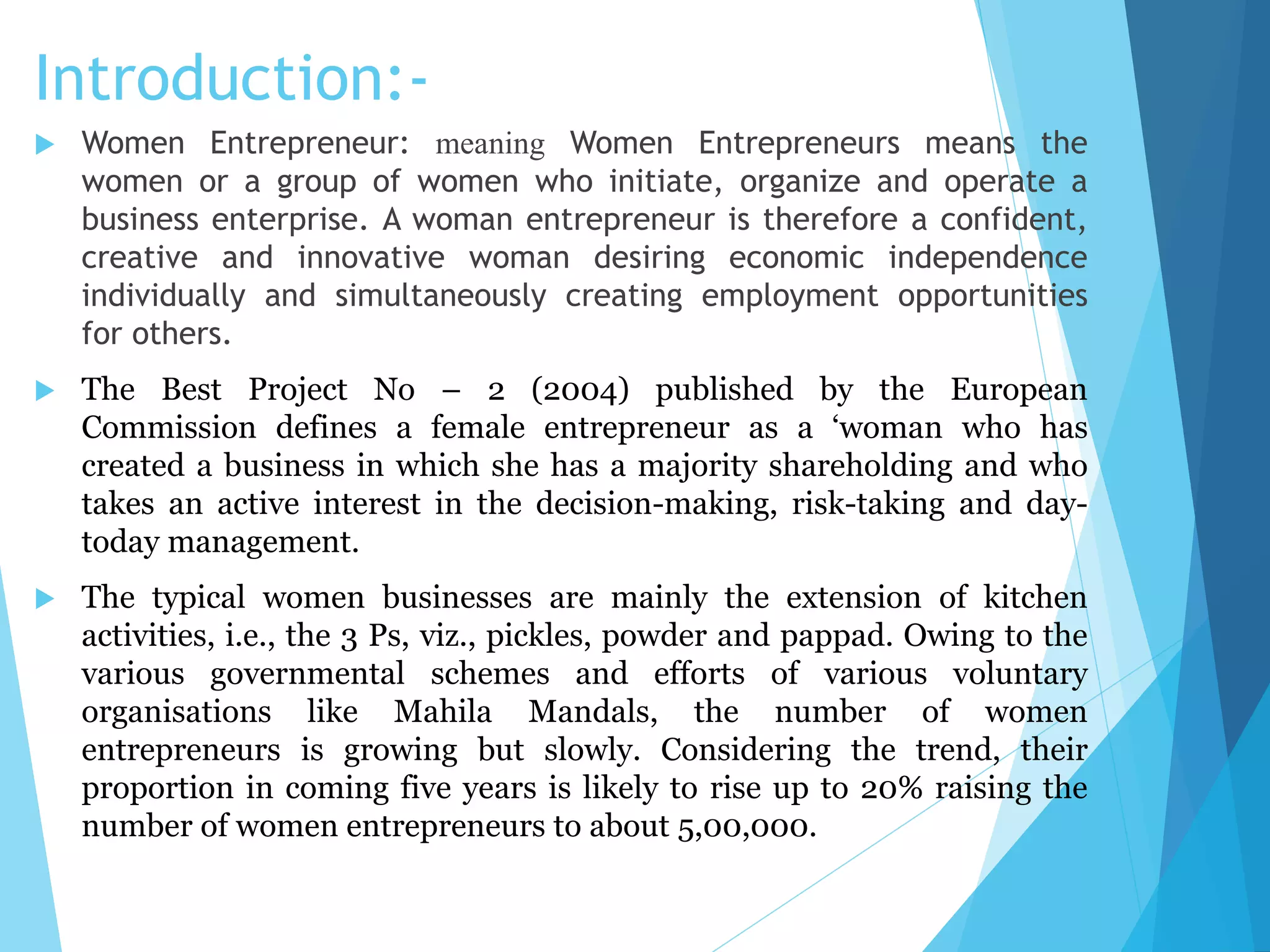 Women Entrepreneurship - Concept | PPTX
