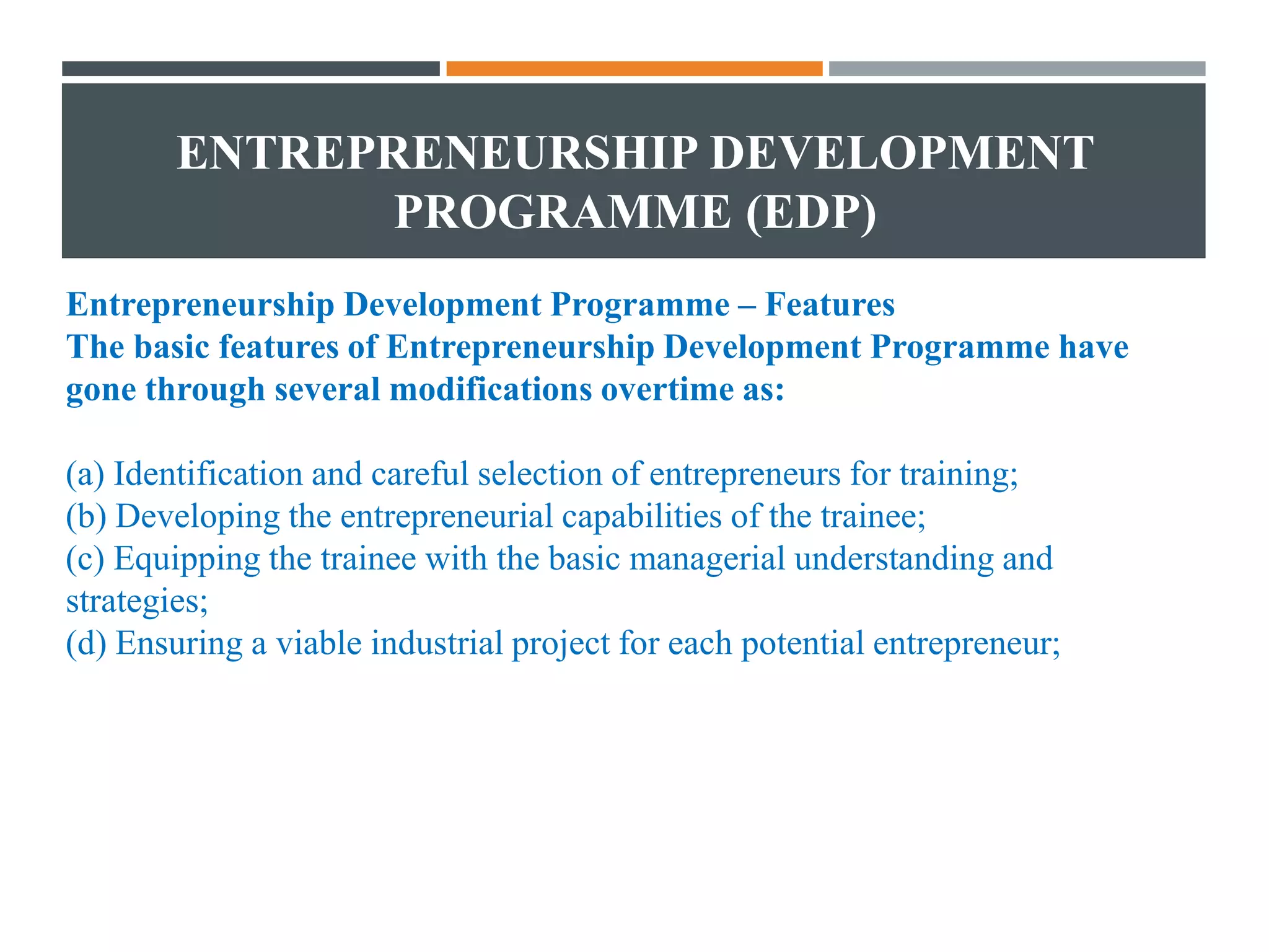Entrepreneurship Development Programme (EDP) | PPTX