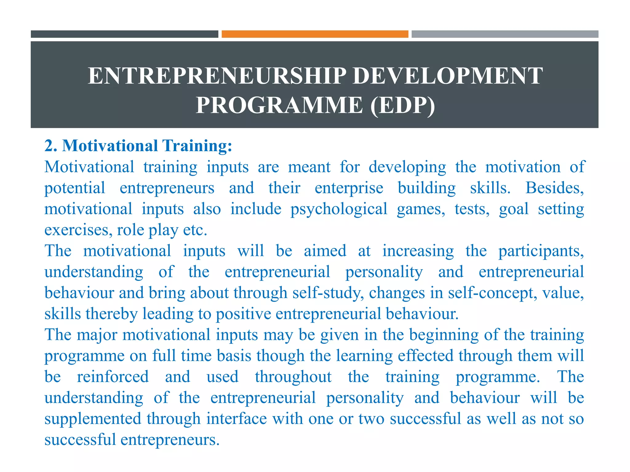 Entrepreneurship Development Programme (EDP) | PPTX