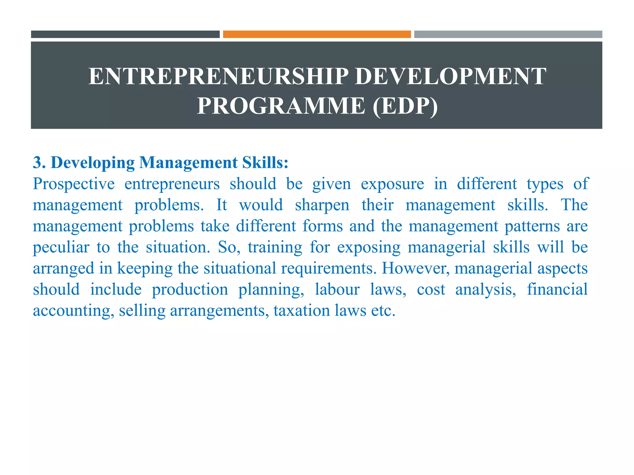 Entrepreneurship Development Programme (EDP) | PPTX