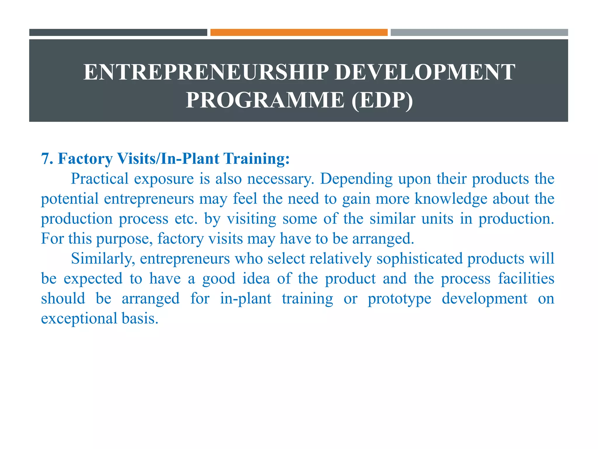 Entrepreneurship Development Programme (EDP) | PPTX