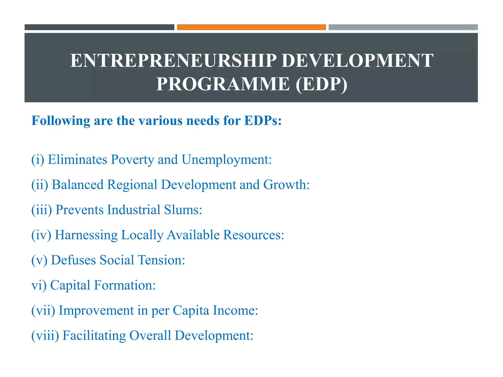 Entrepreneurship Development Programme (EDP) | PPTX