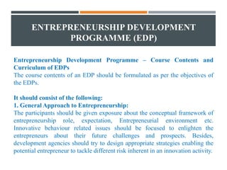 Entrepreneurship Development Programme (EDP) | PPTX