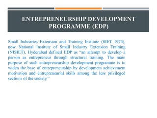 Entrepreneurship Development Programme (EDP) | PPTX