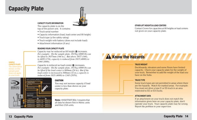 Crown forklift we/ws 2300 manual operator guide | PDF | First Aid ...