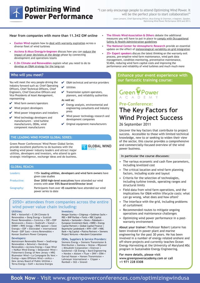 Optimizing Wind Power Performance | PDF
