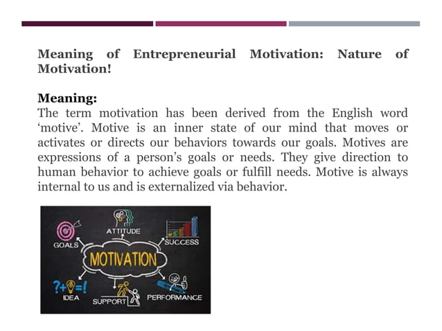 Entrepreneurial motivation concept | PPTX | Startups | Business