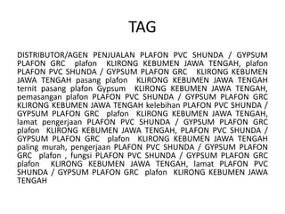 JASA PEMASANGAN PLAFON PVC SHUNDA/ INDOFON GYPSUM GRC DI KLIRONG ...