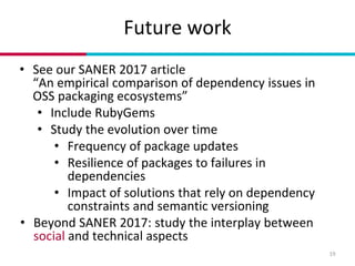 On the topology of package dependency networks: A comparison of ...