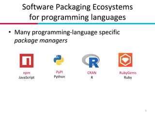 On the topology of package dependency networks: A comparison of programming language ecosystems ...