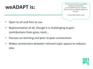 An introduction to weADAPT | PPTX