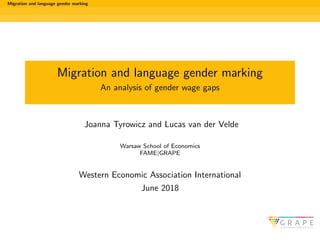 Migration and language gender marking | PPT