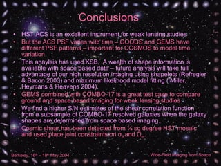 Weak Lensing from GEMS | PPT