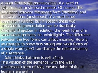 Weak ,Strong Syllables2a | PPT
