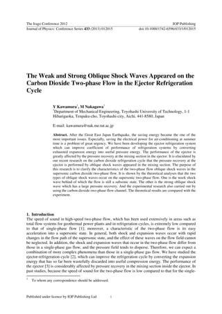 Weak and strong oblique shock waves | PDF | Chemistry | Science