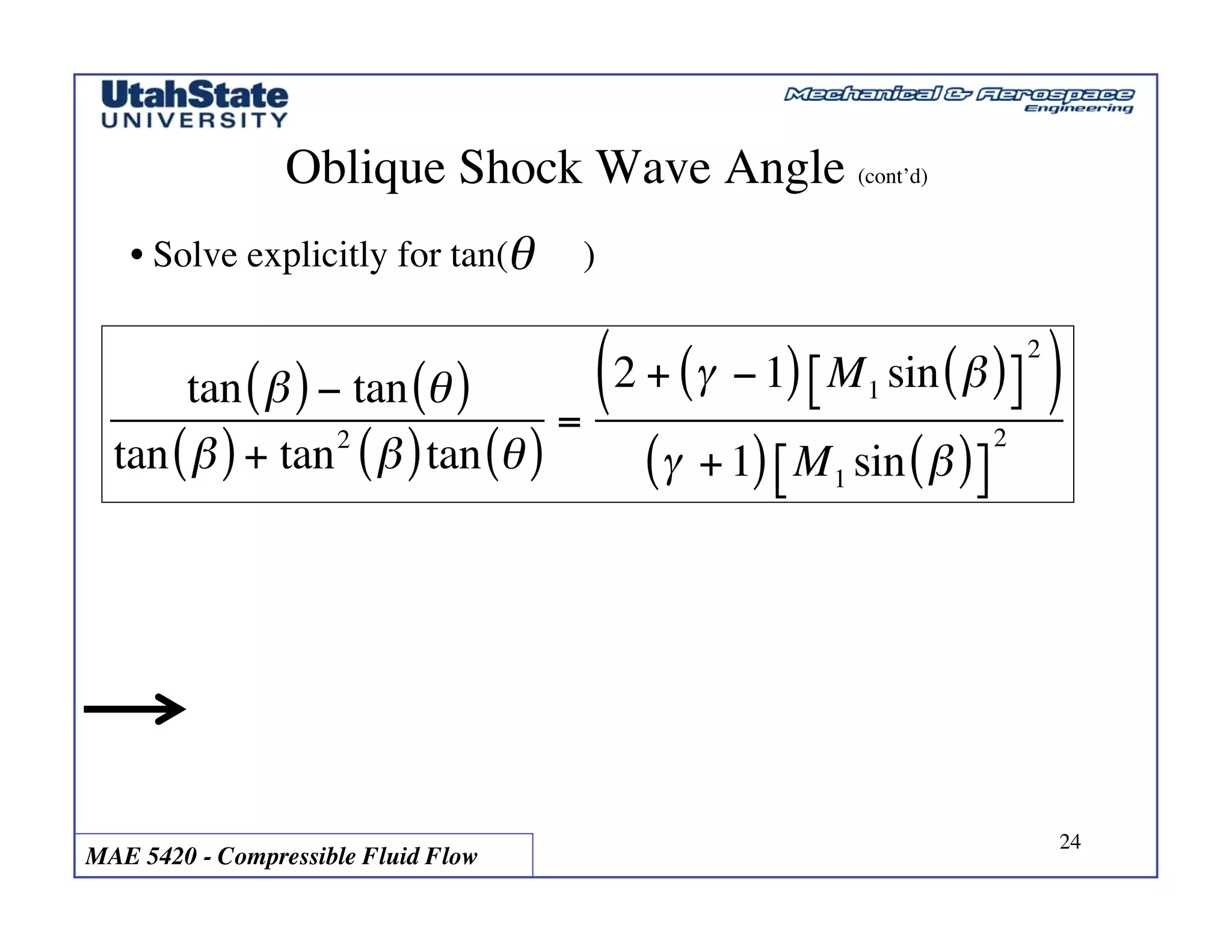 Weak and strong oblique shock waves1 | PDF