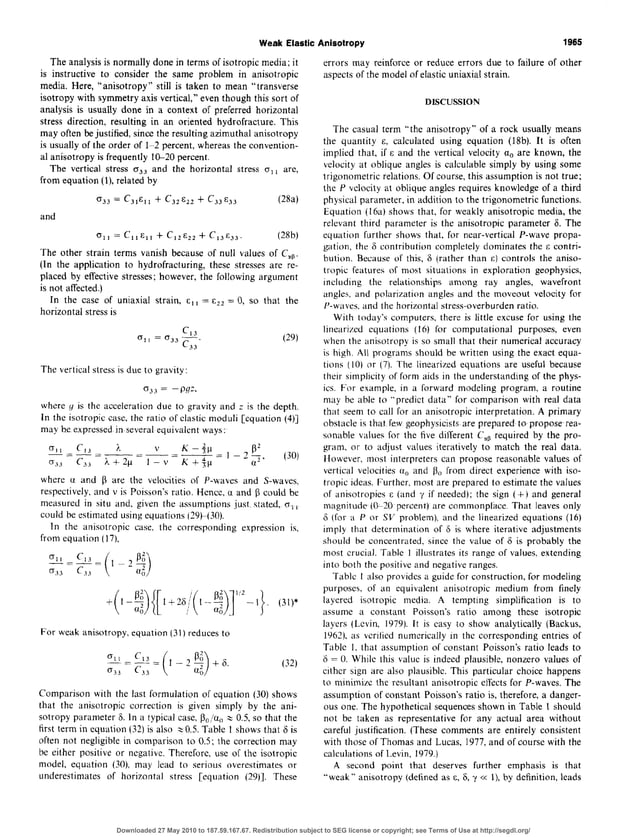 Weak elastic anisotropy | PDF