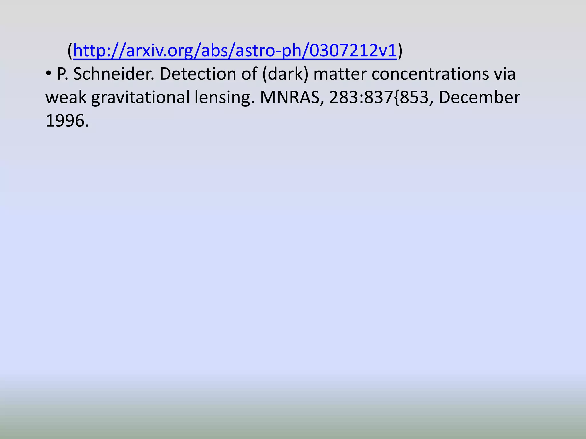 Weak lensing presentation | PPT