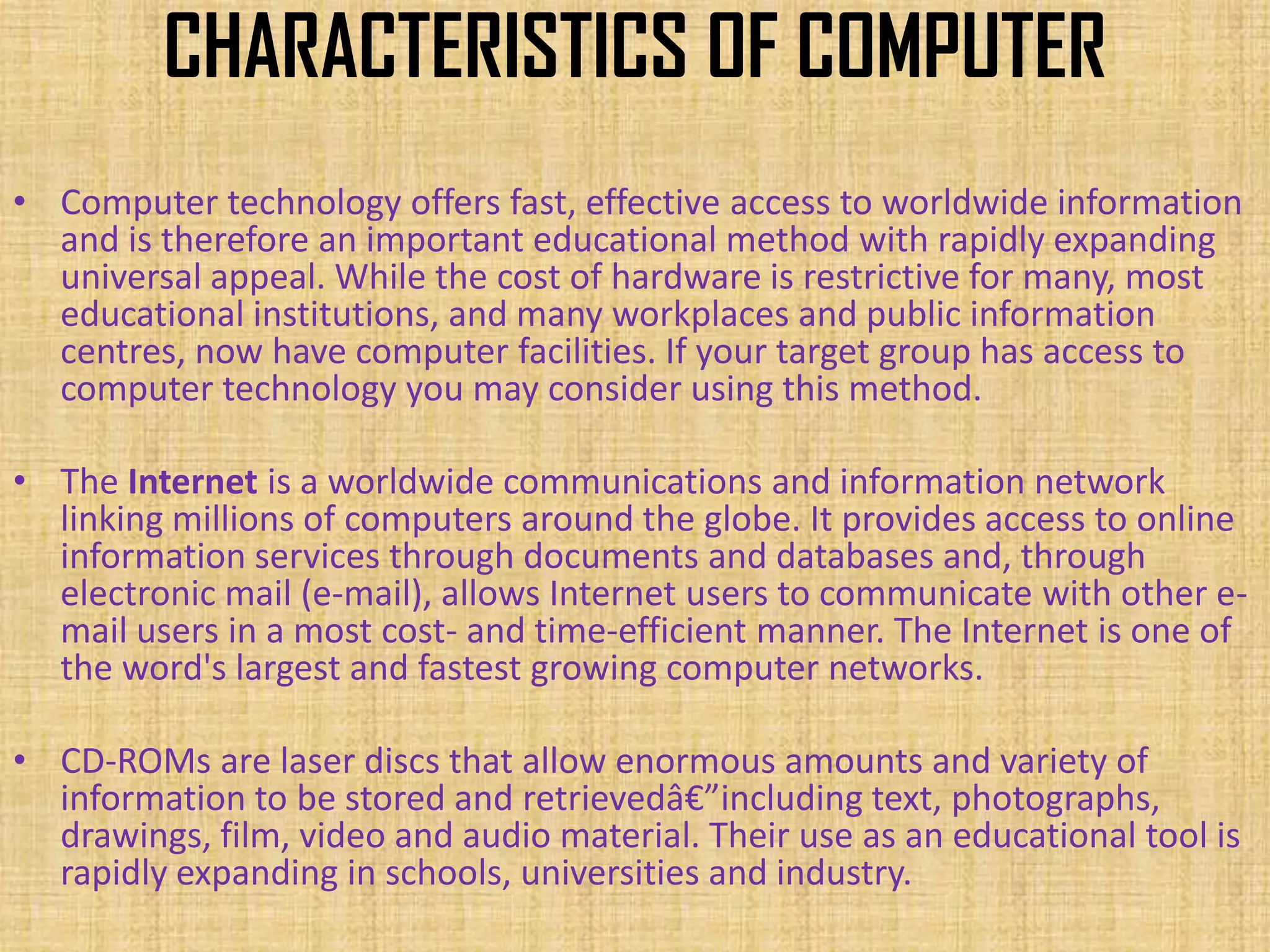 Weakness and strengths of computer | PPTX