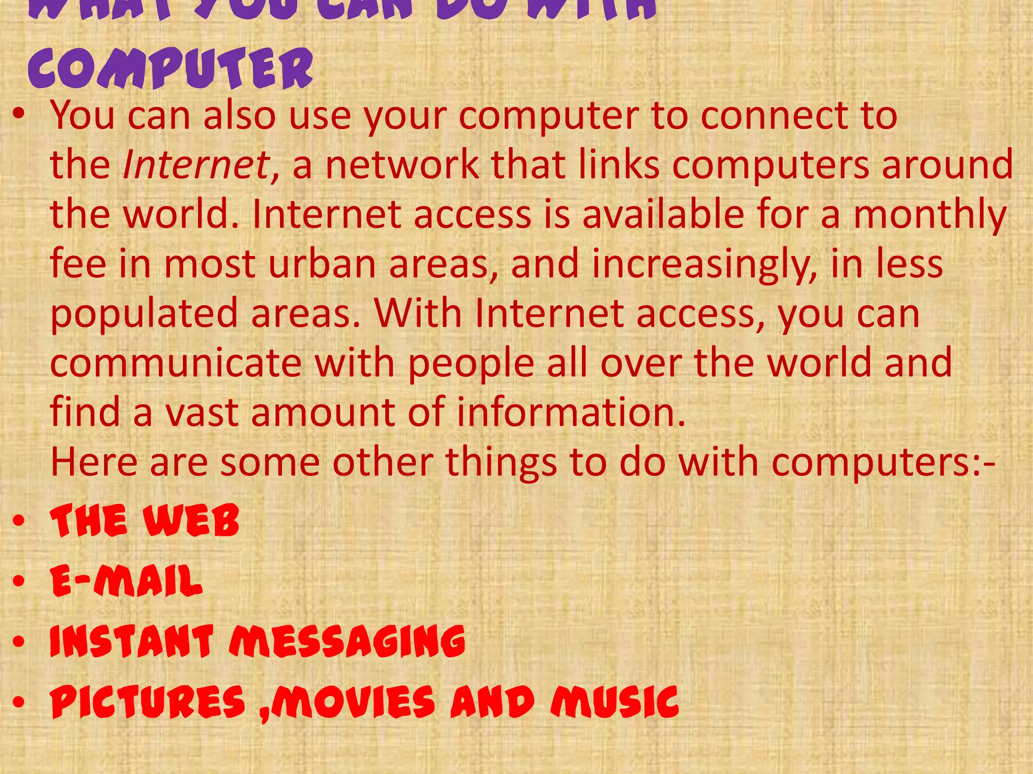 Weakness and strengths of computer | PPTX