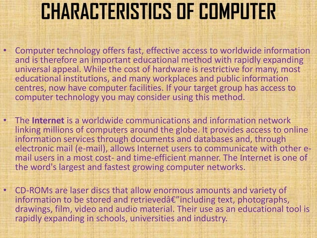 Weakness and strengths of computer | PPTX | Internet for Beginners ...