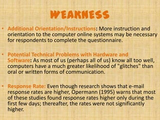 Weakness and strengths of computer | PPTX