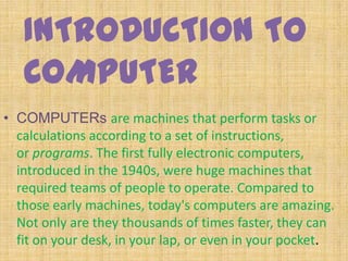 Weakness and strengths of computer | PPTX
