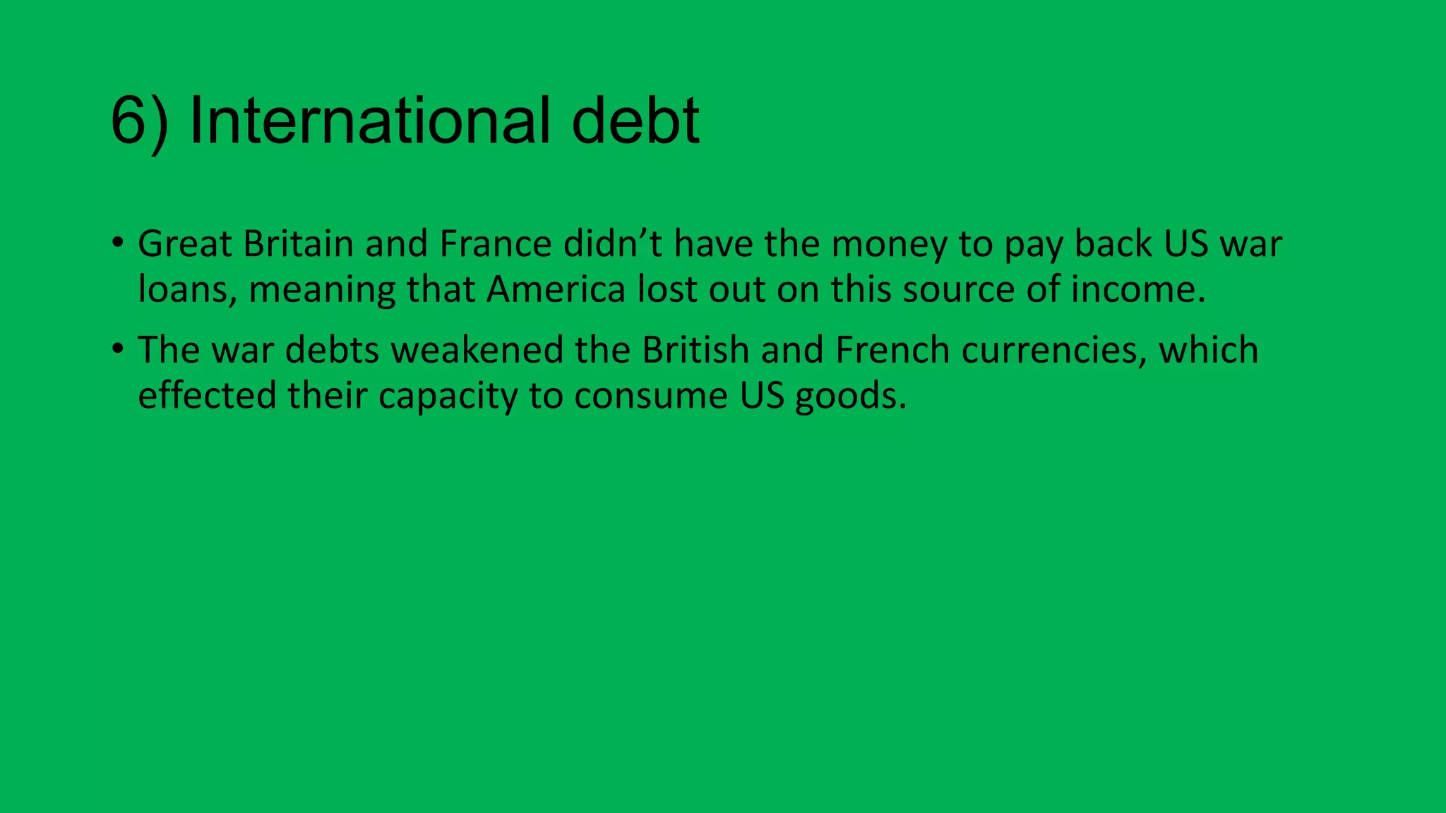 Weaknesses in the 1920s Economy | PPTX