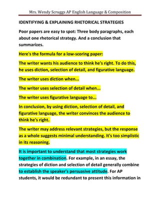 Weak rhetorical analysis essays | PDF