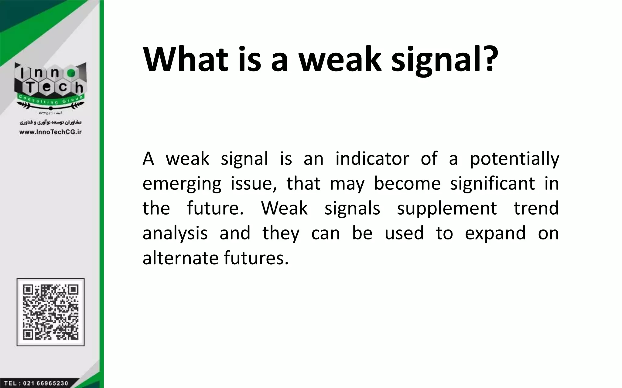 Weak signals | PPTX