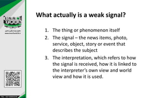 Weak signals | PPTX