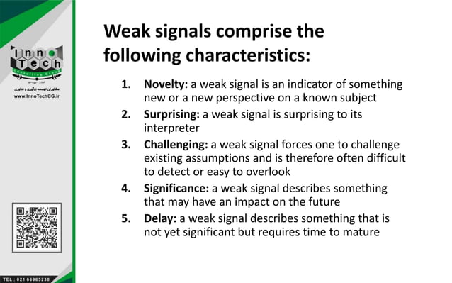Weak signals | PPTX | Science