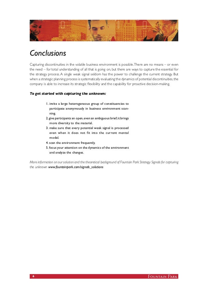 Weak Signals White Paper