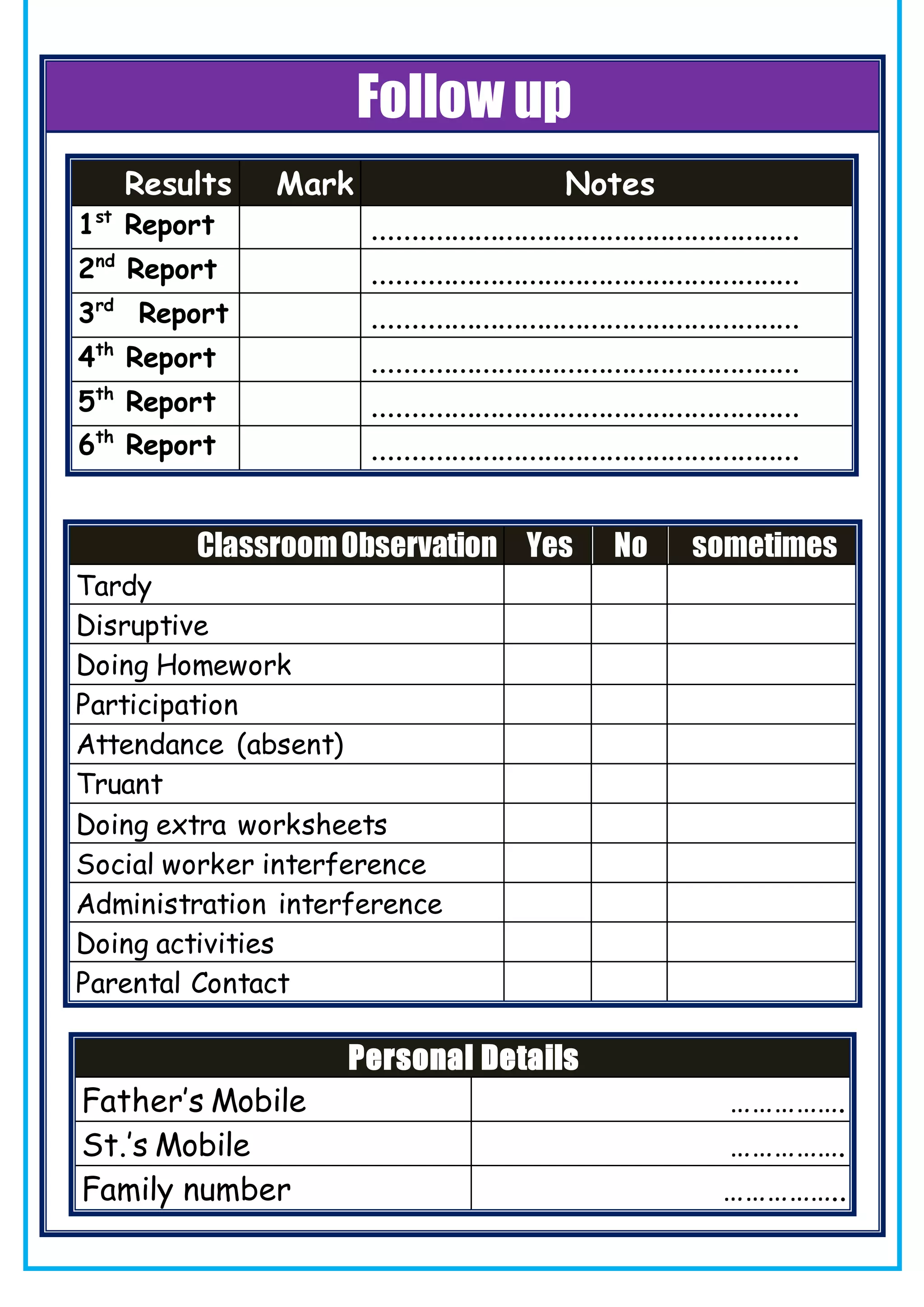 Weak student individual learning plan | DOC