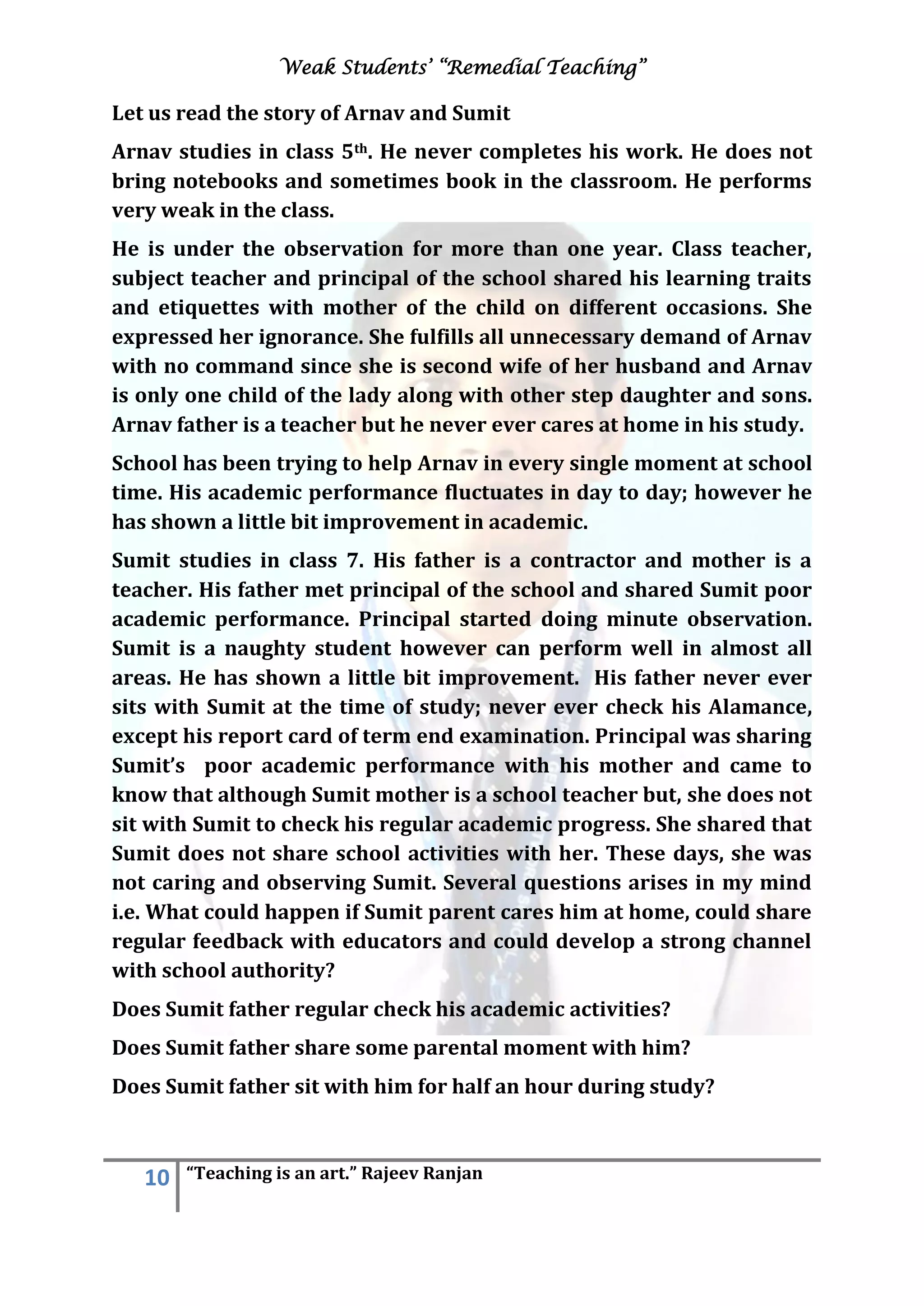 Weak students remedial teaching tips and techniques for teachers and ...