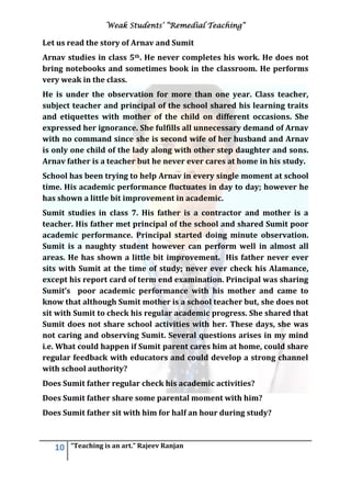 Weak students remedial teaching tips and techniques for teachers and ...