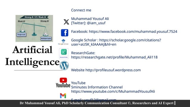 Artificial intelligence Types Weak AI vs Strong AI | ANI AGI ASI | PPTX