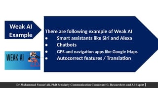 Artificial intelligence Types Weak AI vs Strong AI | ANI AGI ASI | PPTX