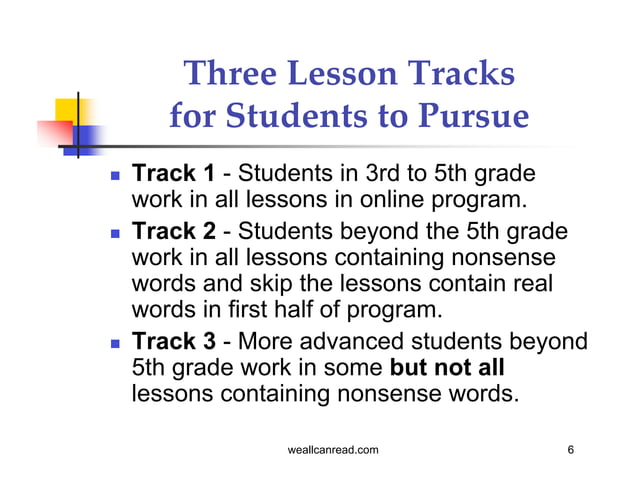 We All Can Read Online Phonics Program Overview | PPT