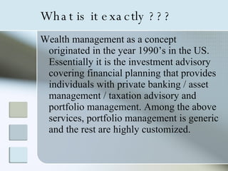 Wealth Management Solutions – An Overview | PPT | Financial Planning ...