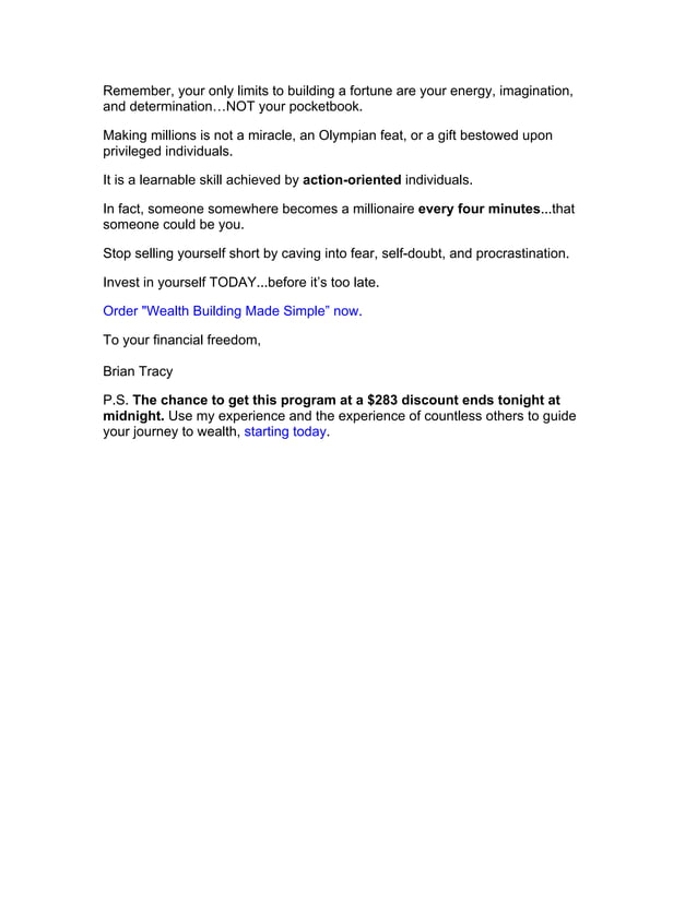 Wealth building made simple emails | PDF