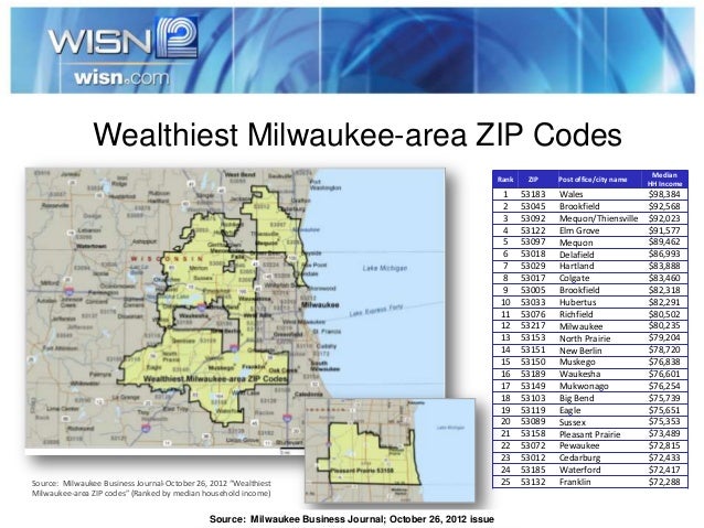 Milwaukee Area Zip Code Map - Map
