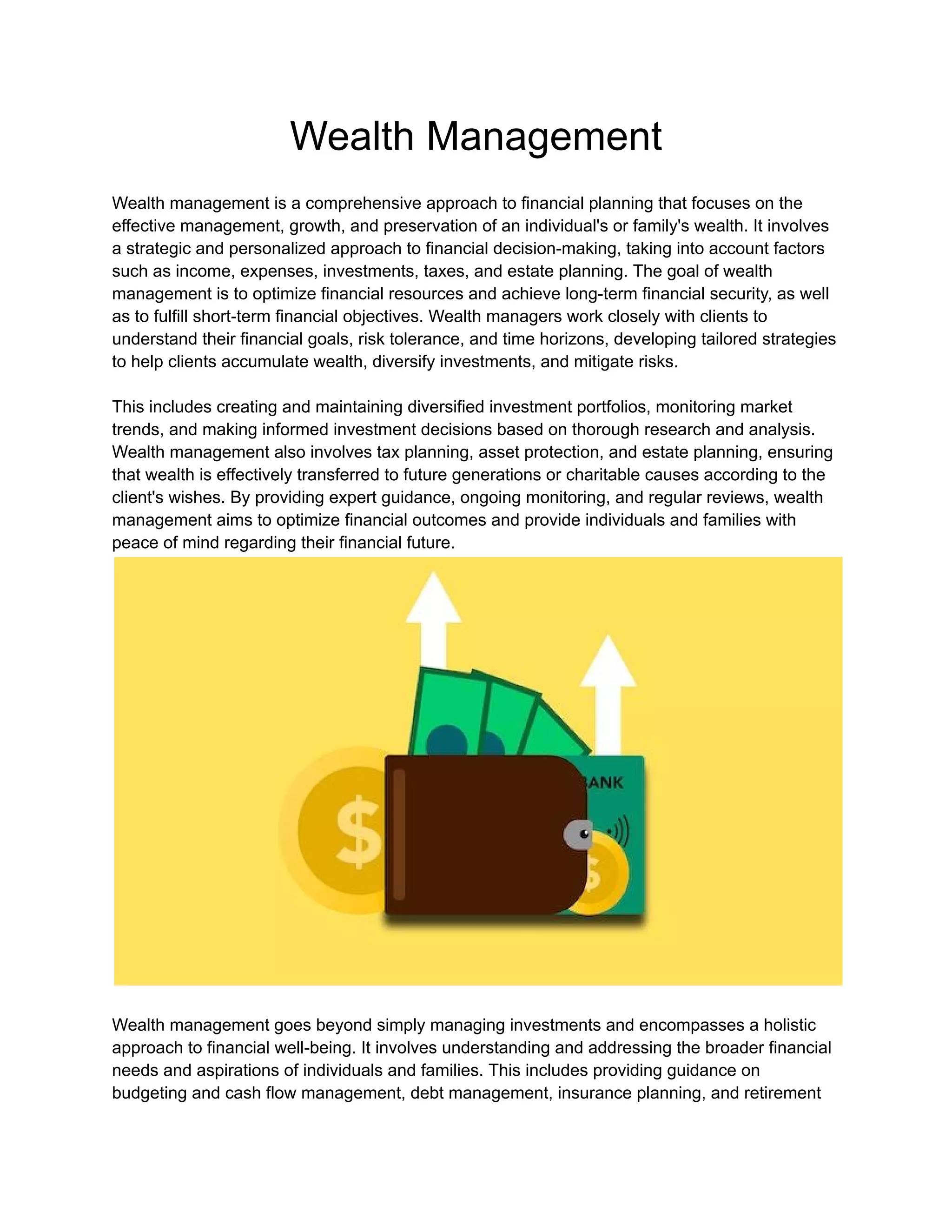 Wealth Management.pdf | Financial Planning | Personal Finance