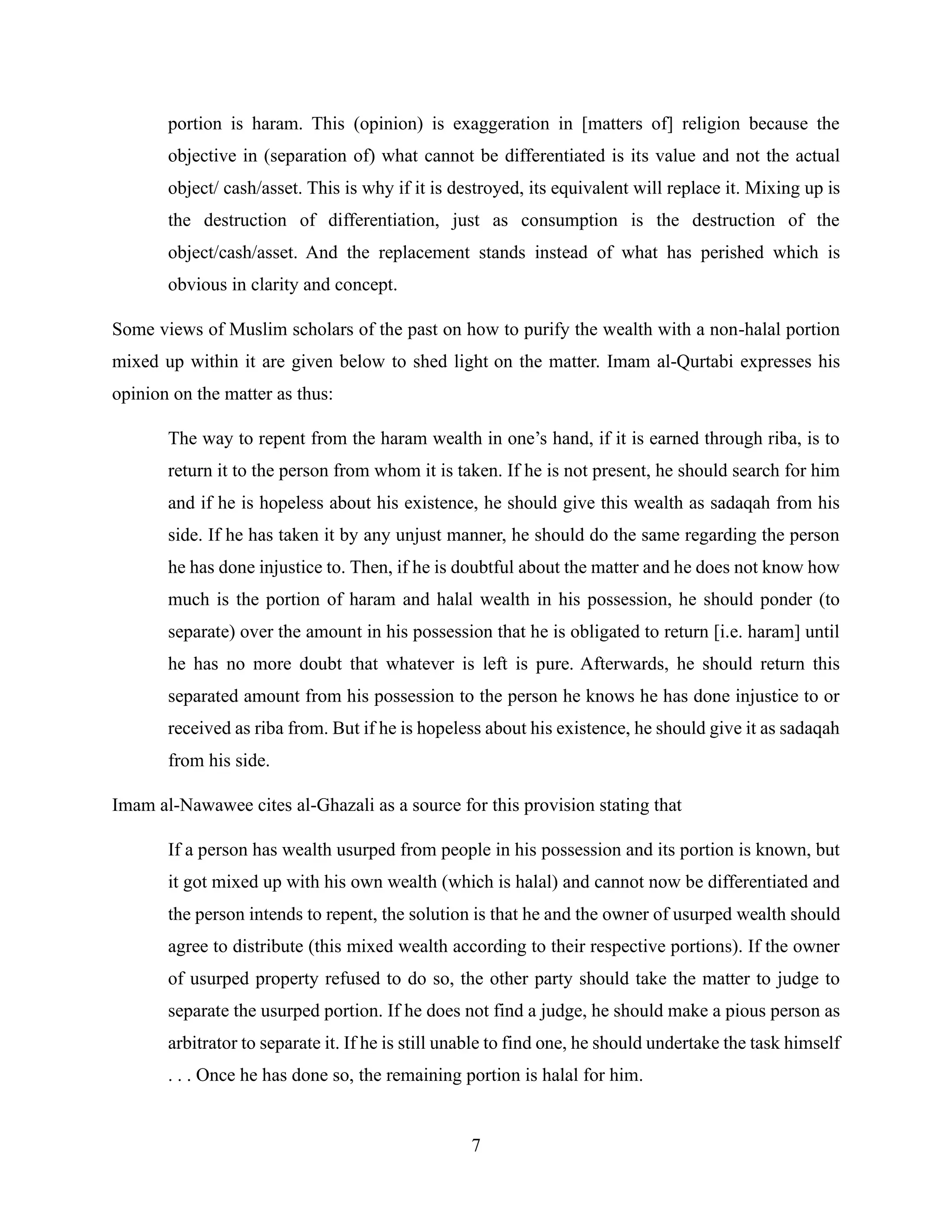 Wealth Purification in the islamic welath management | PDF