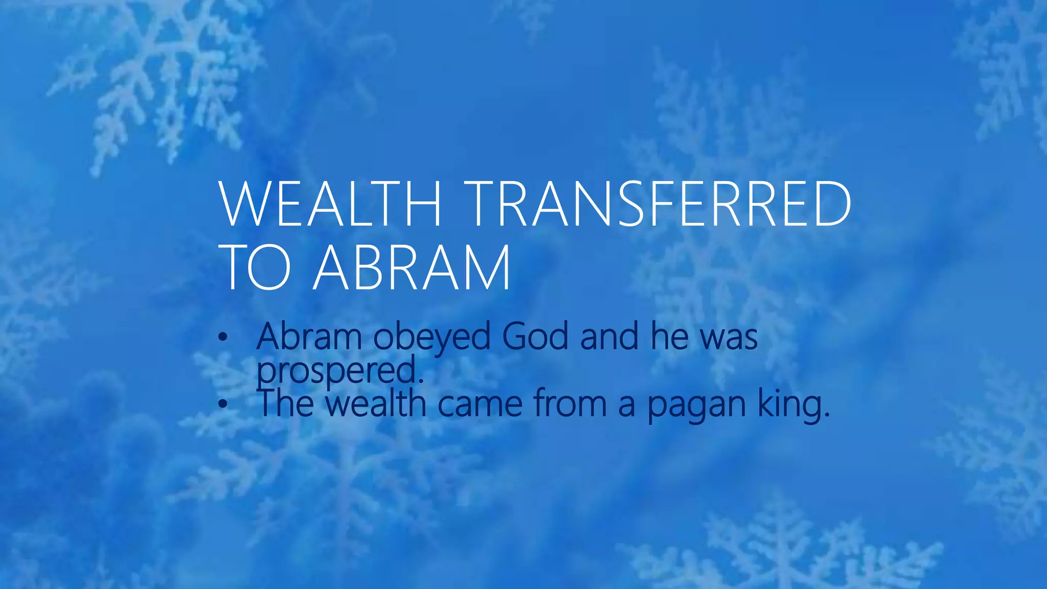 Wealth transfer in the bible (1) | PPT