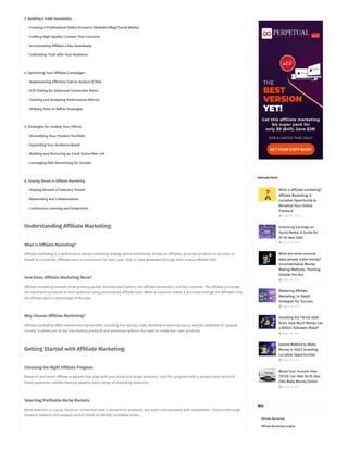 Mastering Affiliate Marketing: In-Depth Strategies for Success | PDF