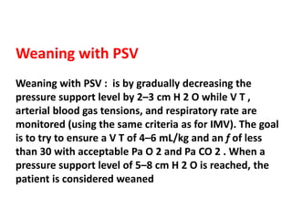 Weaning | PPTX | Lung and Respiratory Health | Diseases and Conditions