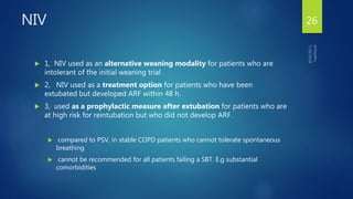 mechanical ventilation Weaning predictors | PPTX