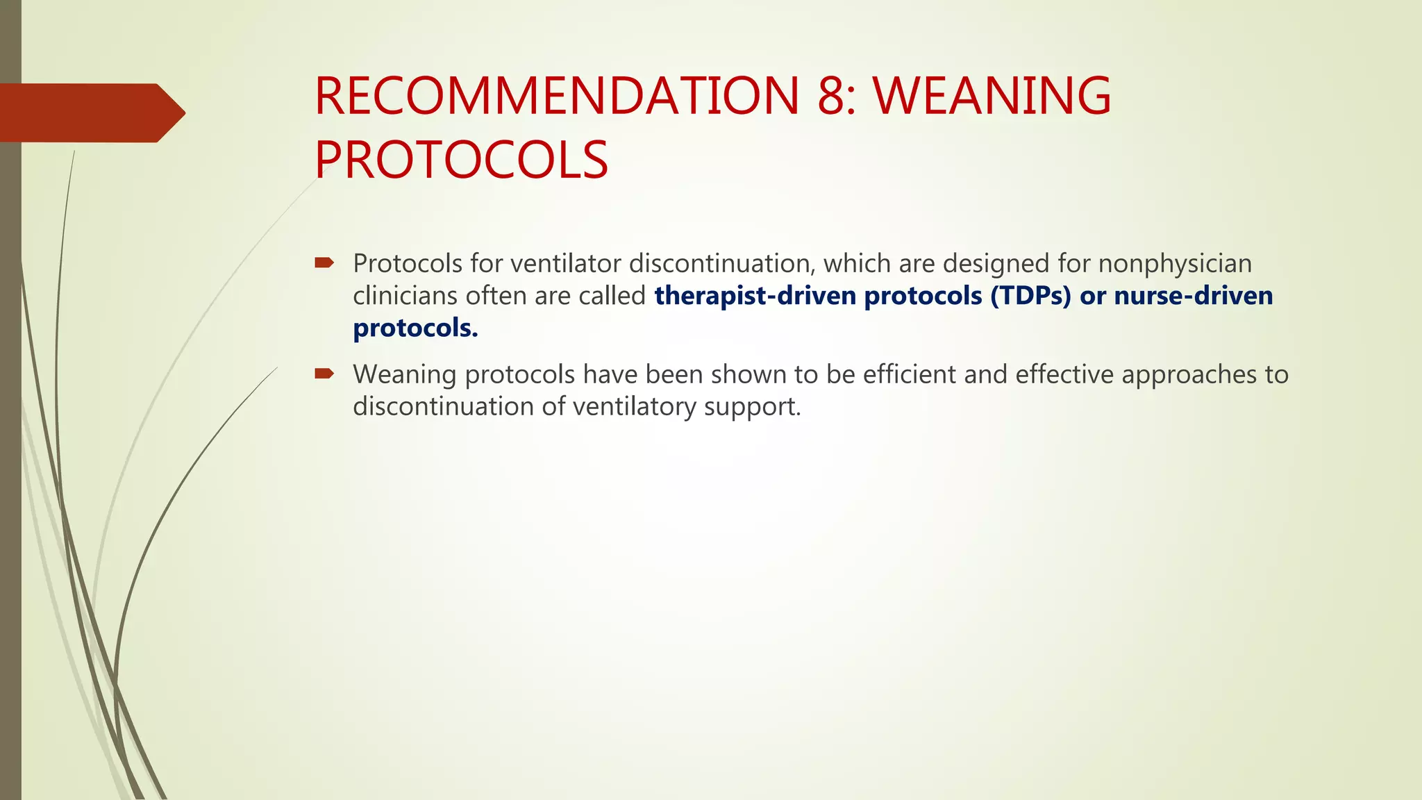 mechanical ventilation weaning | PPTX